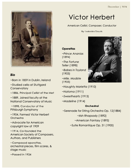 Exhibit: Victor Herbert and Silent Film Music 1 | Silent Film Sound ...